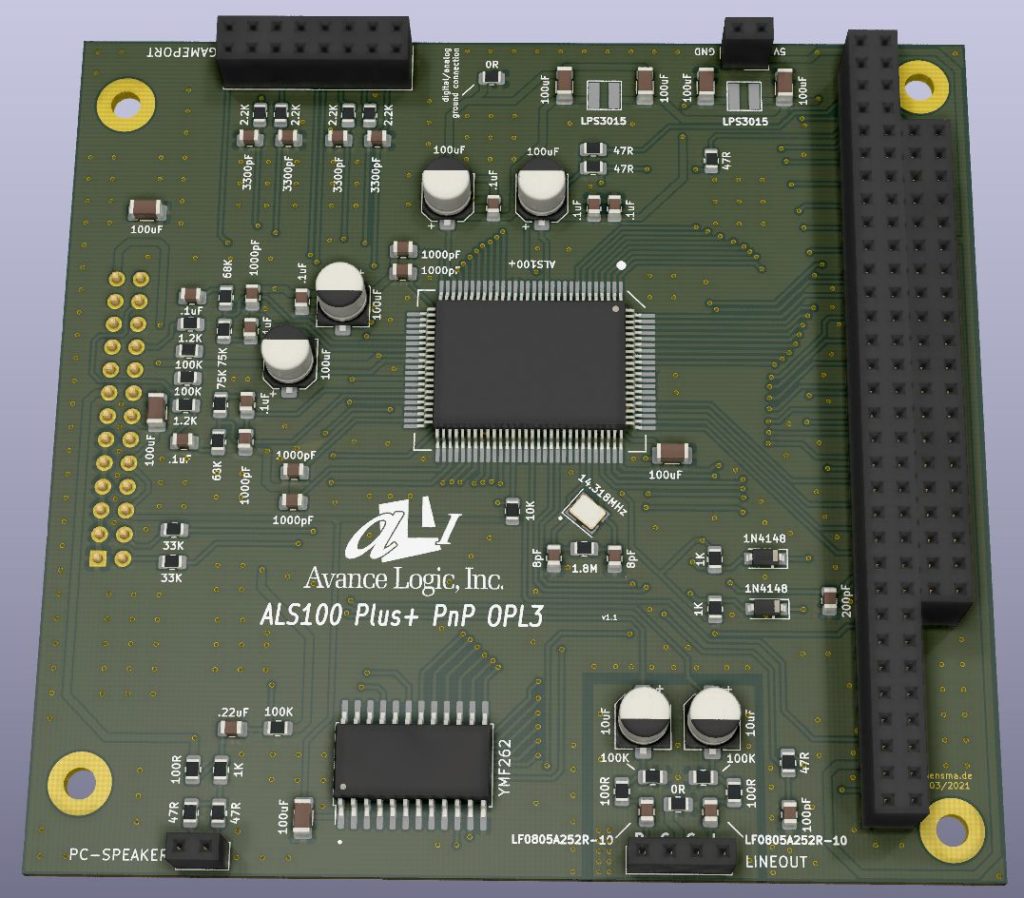 Avance Logic ALS100 Plus+ PnP OPL3 sound card for PC/104 | jensma.de